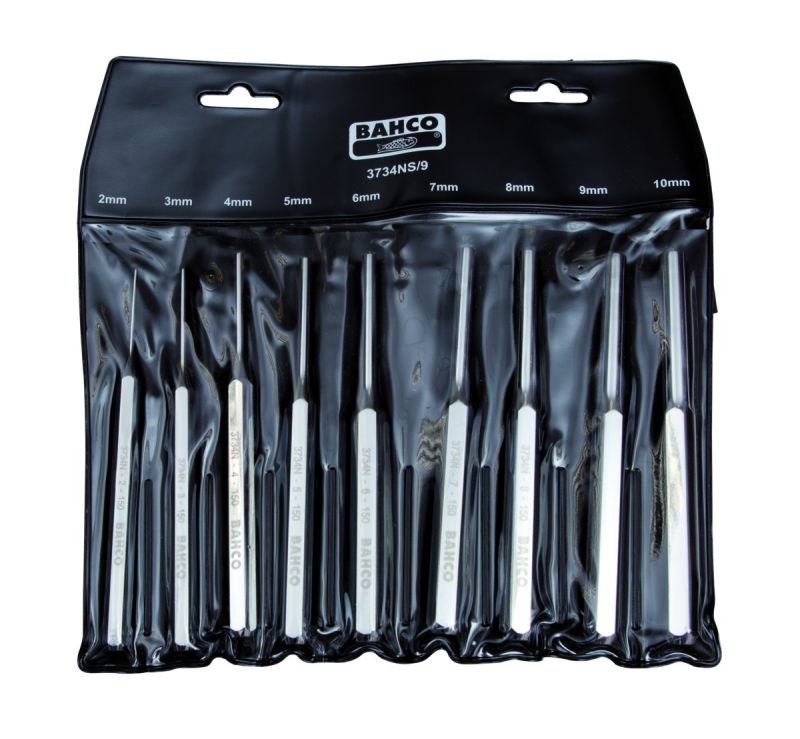 Bahco 3734Ns/9 Drift Punch Set, 9 Pcs | Striking Tools| Straightset